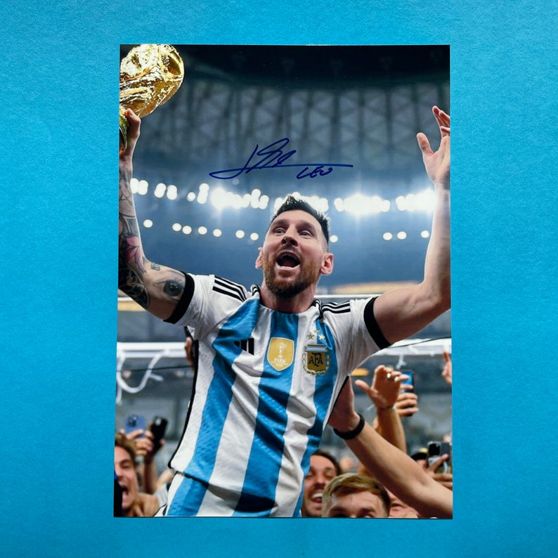 Lionel Messi Signed Photo Authentic Autograph With COA - Etsy