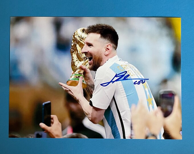 Lionel Messi Signed Photo Authentic Autograph With COA - Etsy
