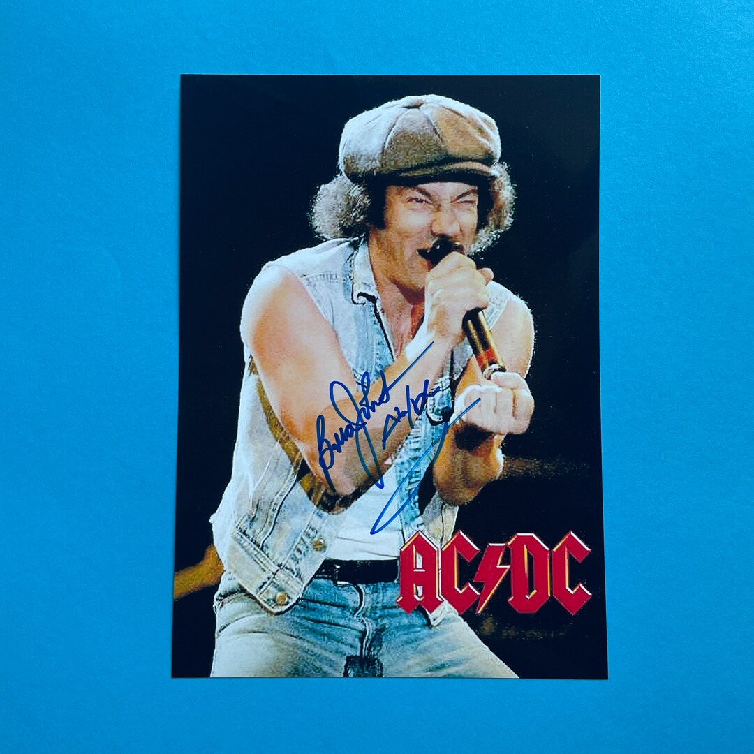 Brian Johnson AC/DC Signed Photo Authentic Autograph With COA - Etsy