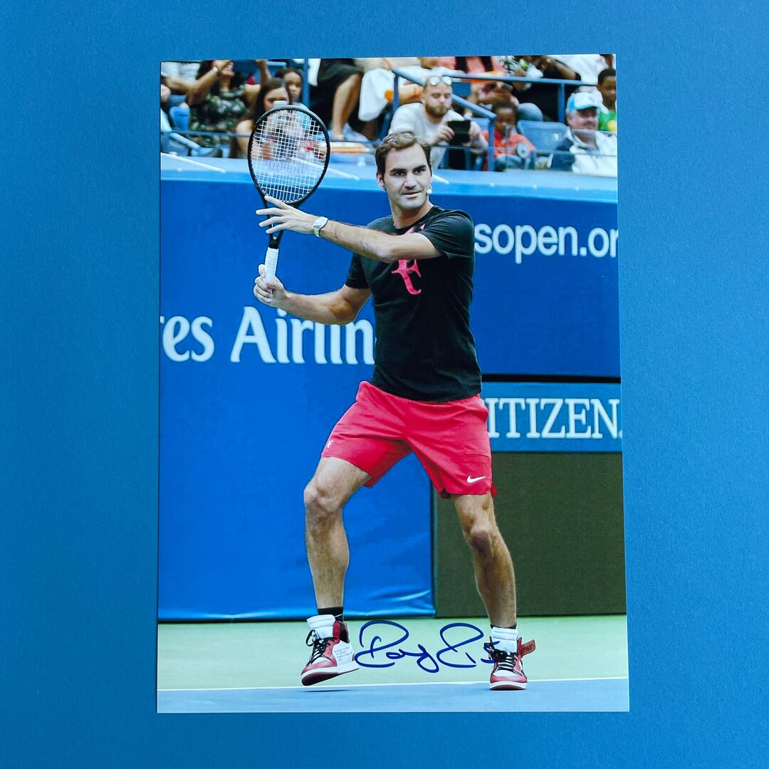 Roger Federer Signed Photo Authentic Autograph With COA - Etsy