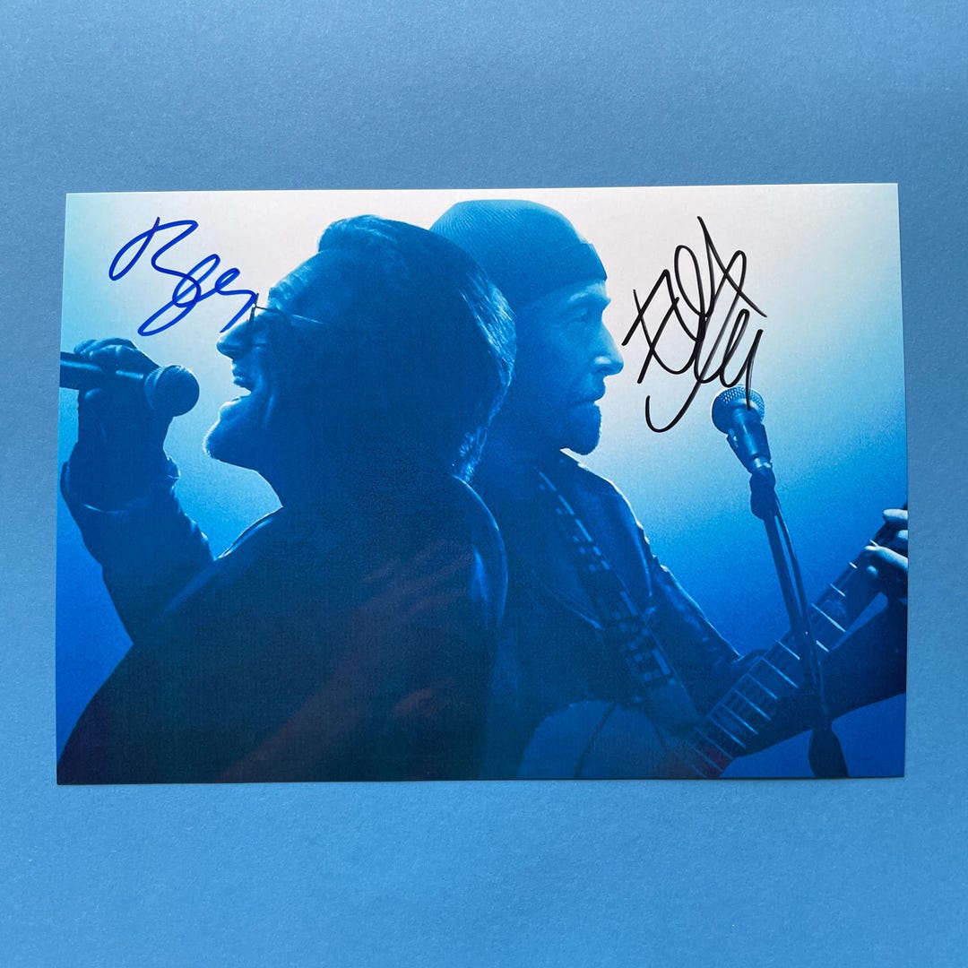 Bono & the Edge U2 Signed Photo Authentic Autograph With COA - Etsy