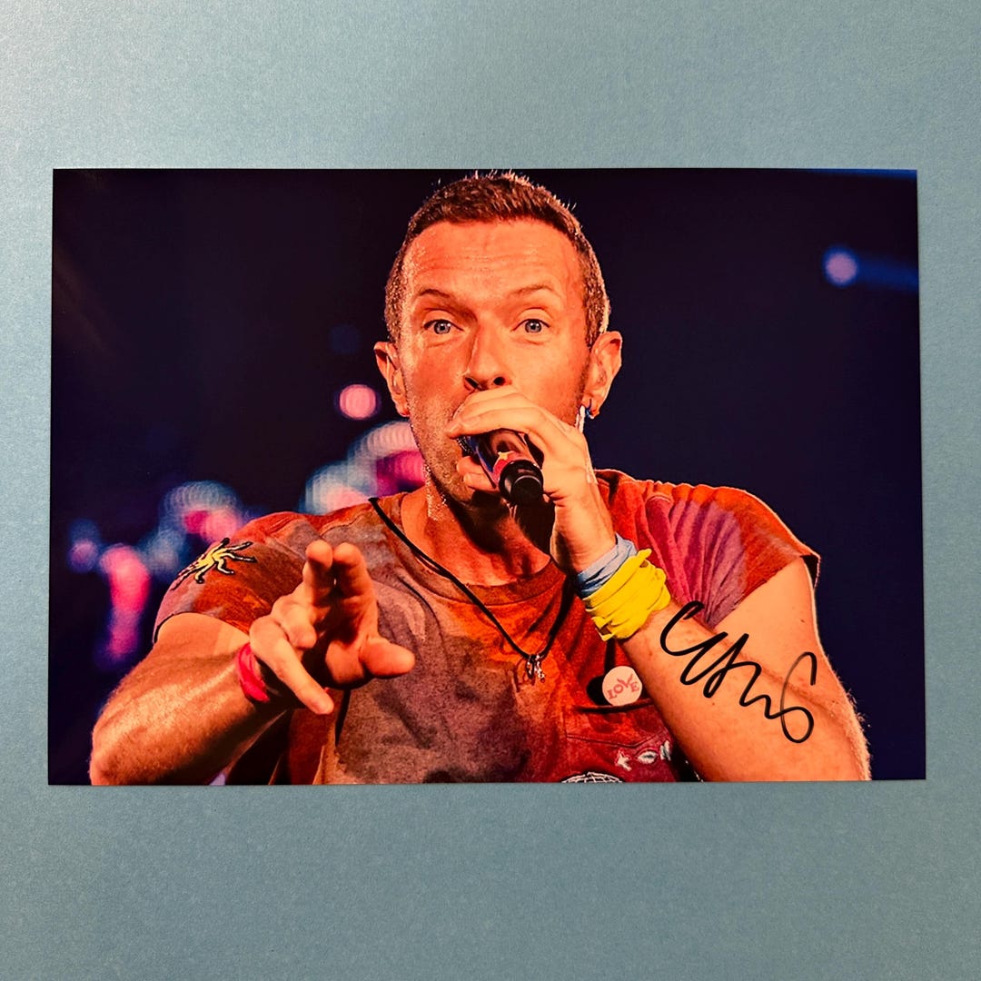 Chris Martin - Coldplay Signed Photo Authentic Autograph With COA - Etsy