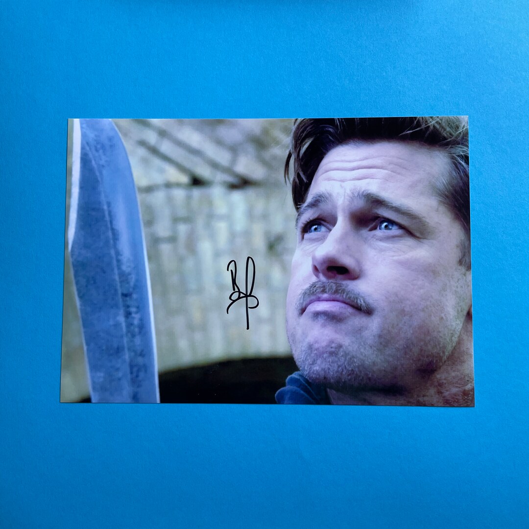 Brad Pitt Signed Photo Authentic Autograph With COA - Etsy