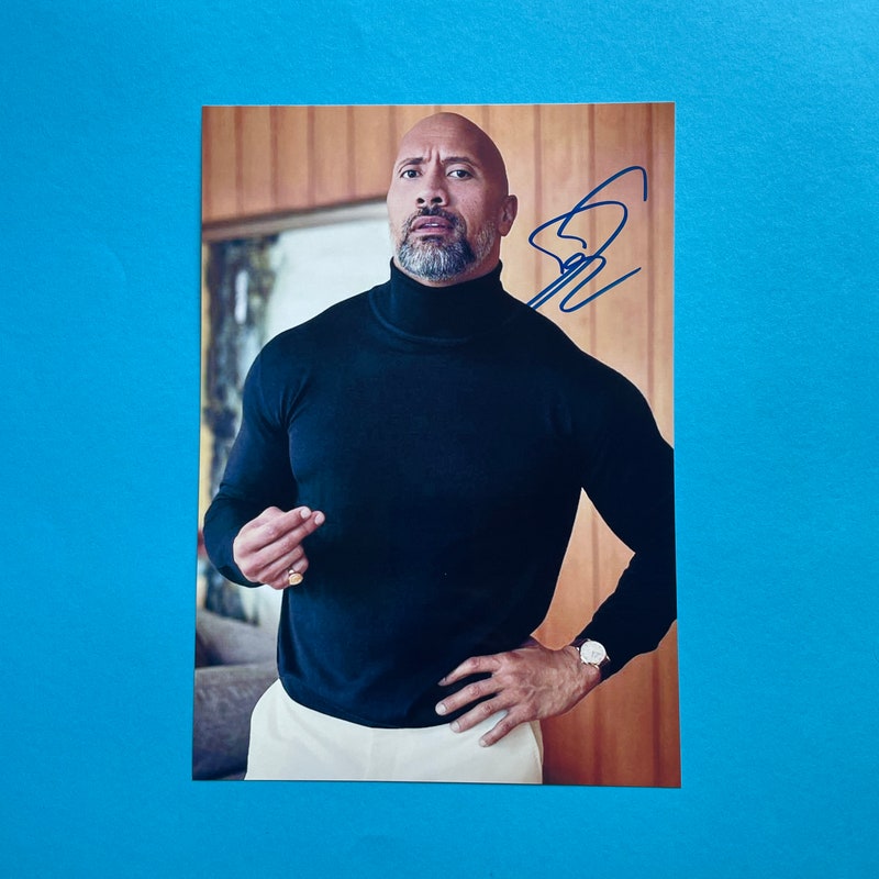 Dwayne Johnson Autograph - Etsy
