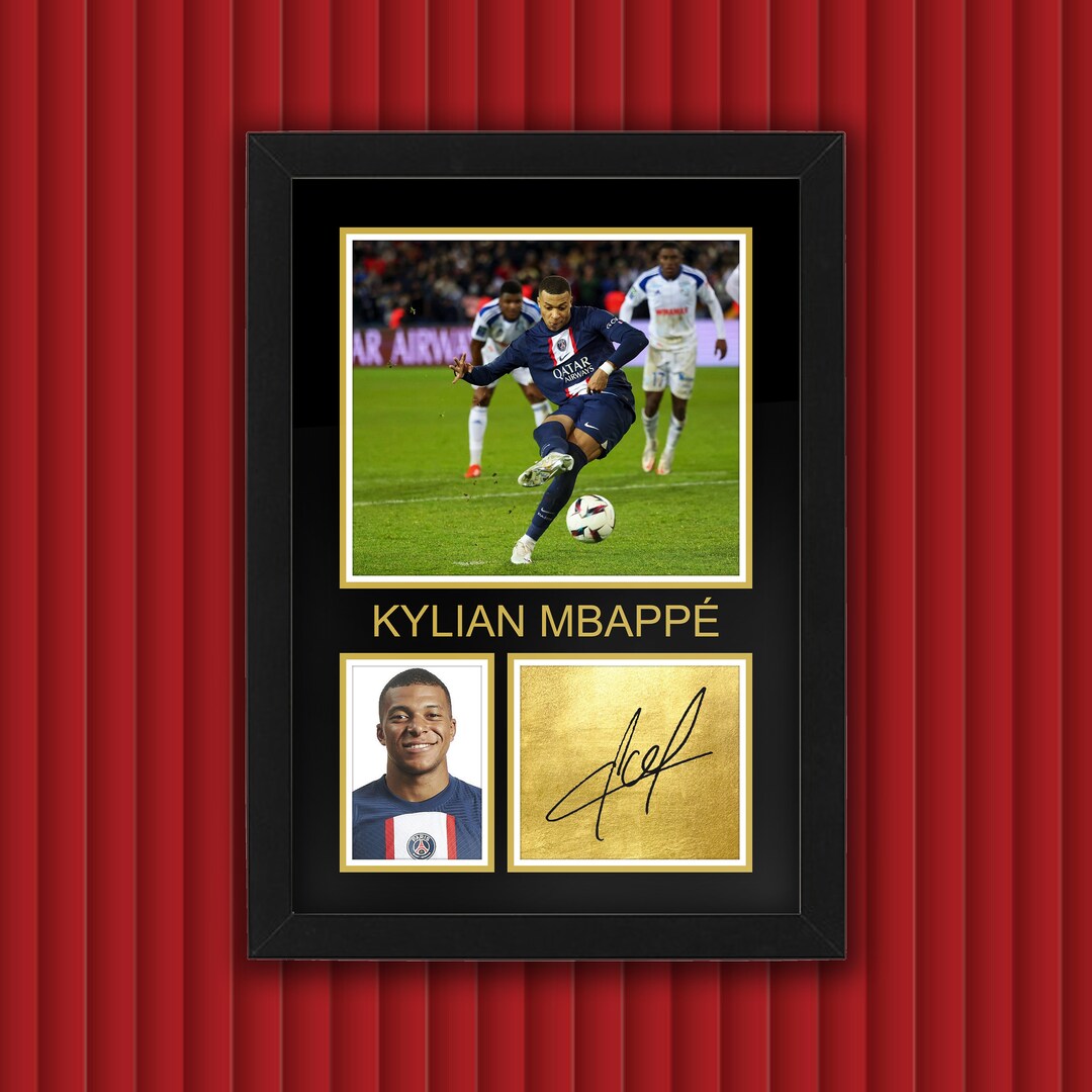 KYLIAN MBAPPE / PSG Display Case W Reproduced Autograph Signature ...