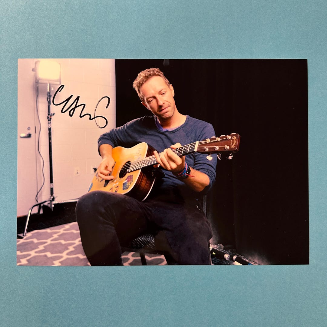 Chris Martin Coldplay Signed Photo Authentic Autograph With COA - Etsy