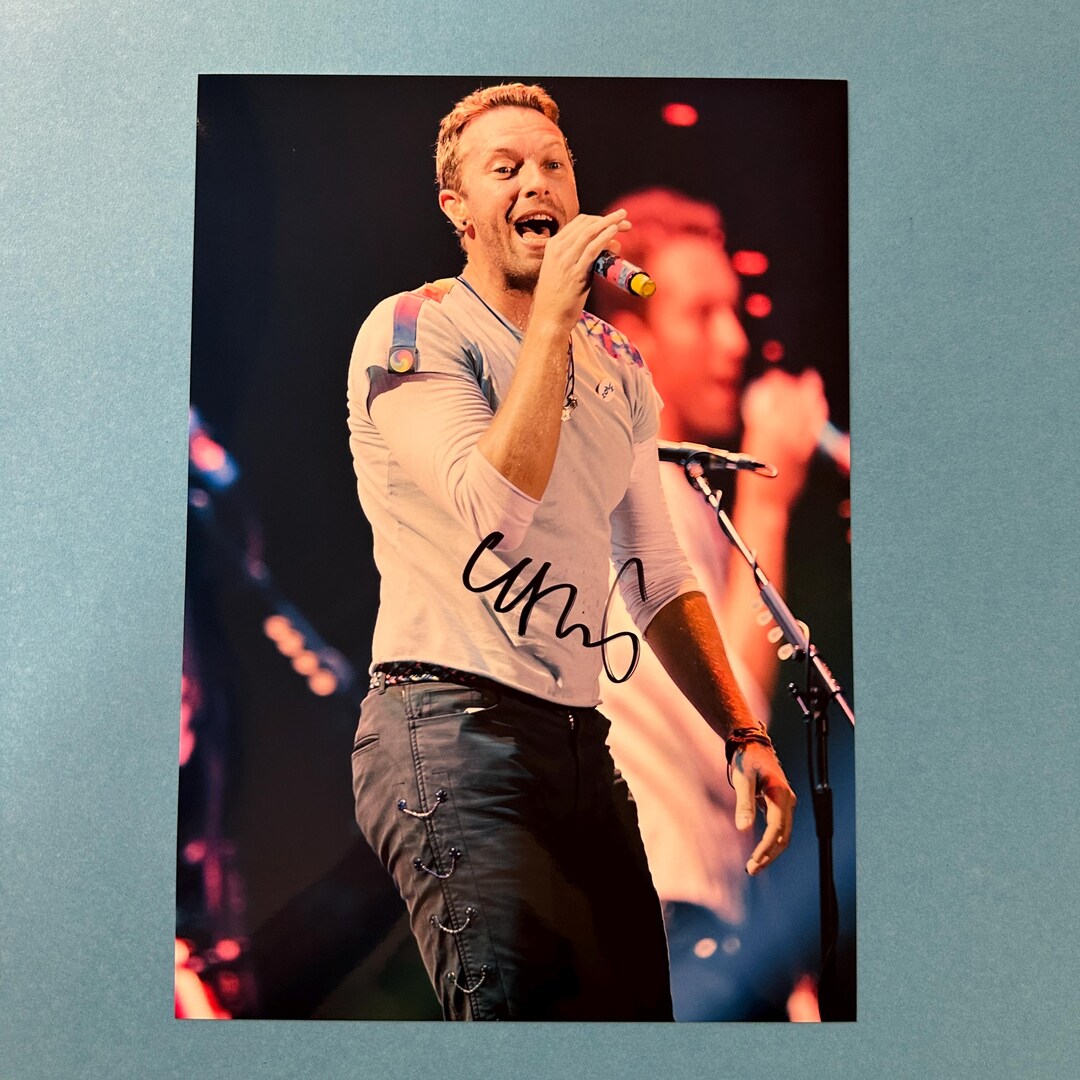 Chris Martin Coldplay Signed Photo Authentic Autograph With COA - Etsy