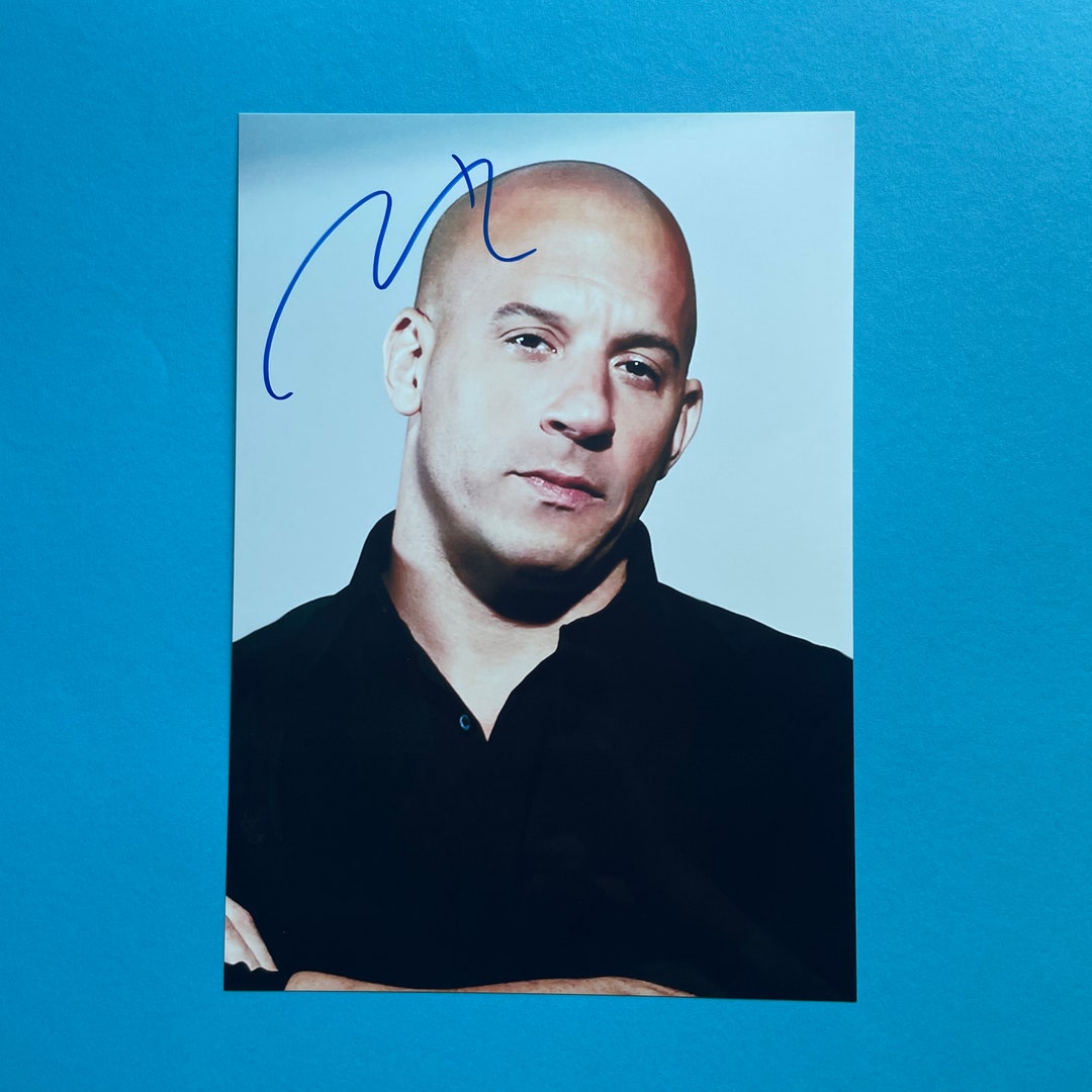 Vin Diesel Signed Photo Authentic Autograph With COA - Etsy