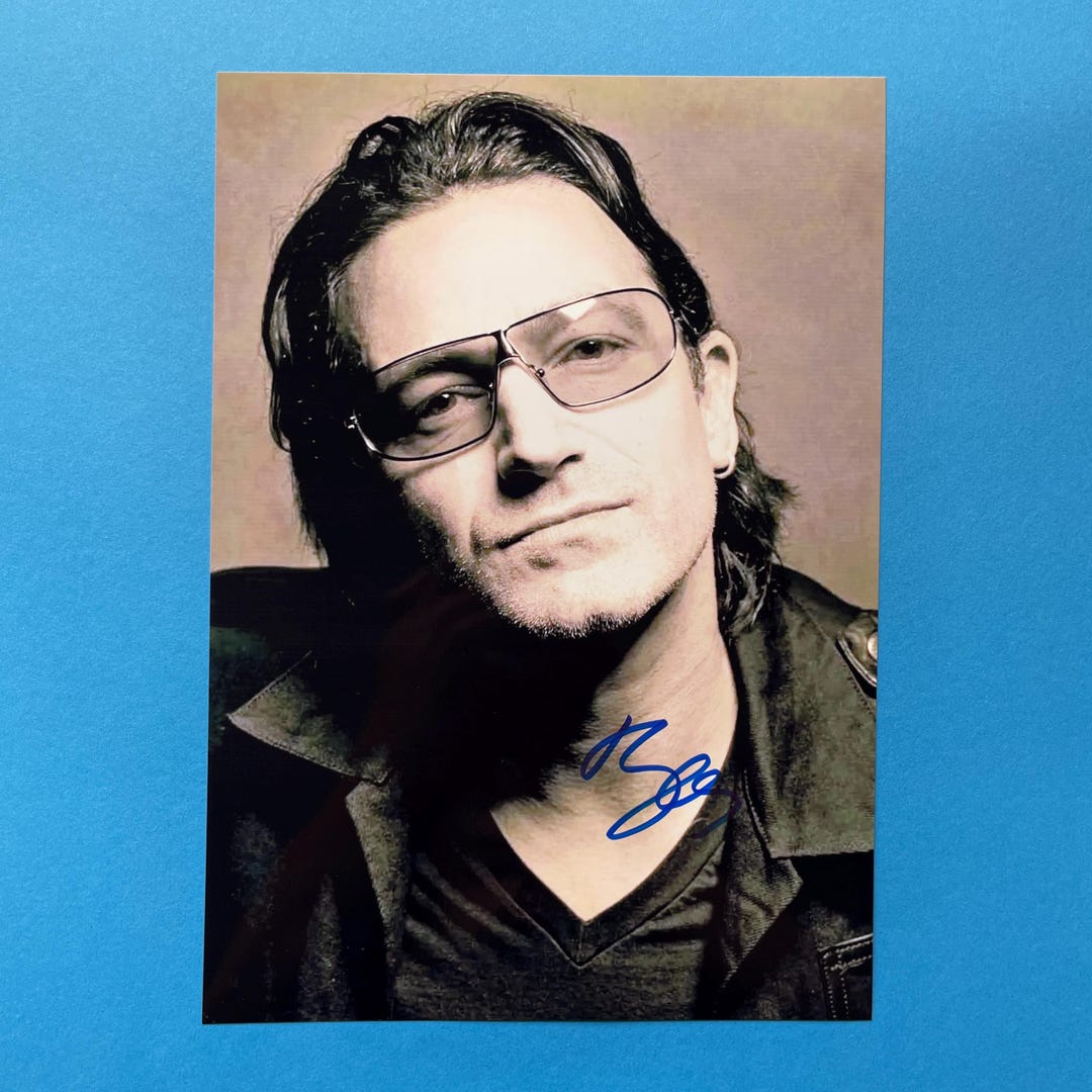 Bono U2 Signed Photo Authentic Autograph With COA - Etsy