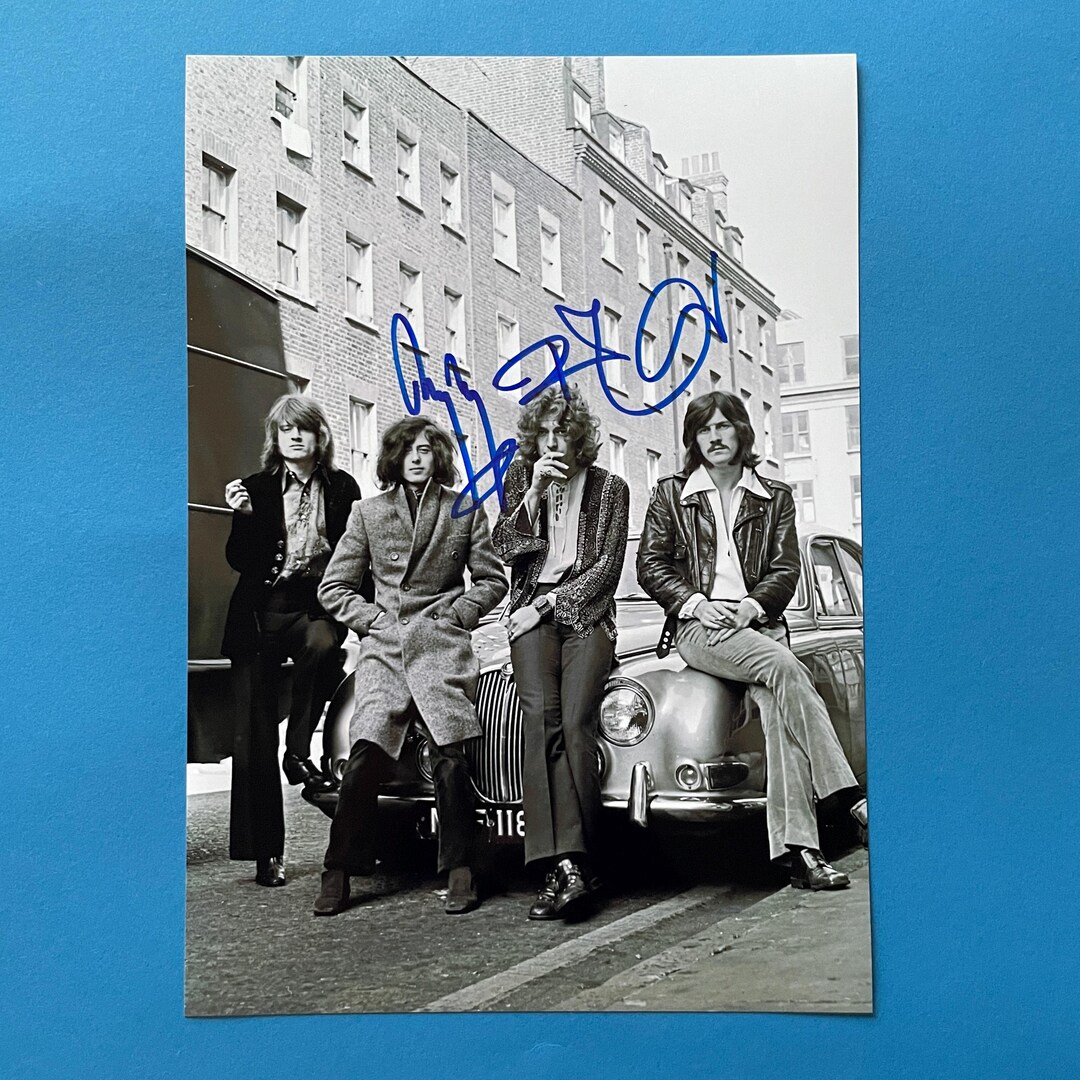 Jimmy Page & Robert Plant Led Zeppelin Signed Photo Authentic Autograph ...