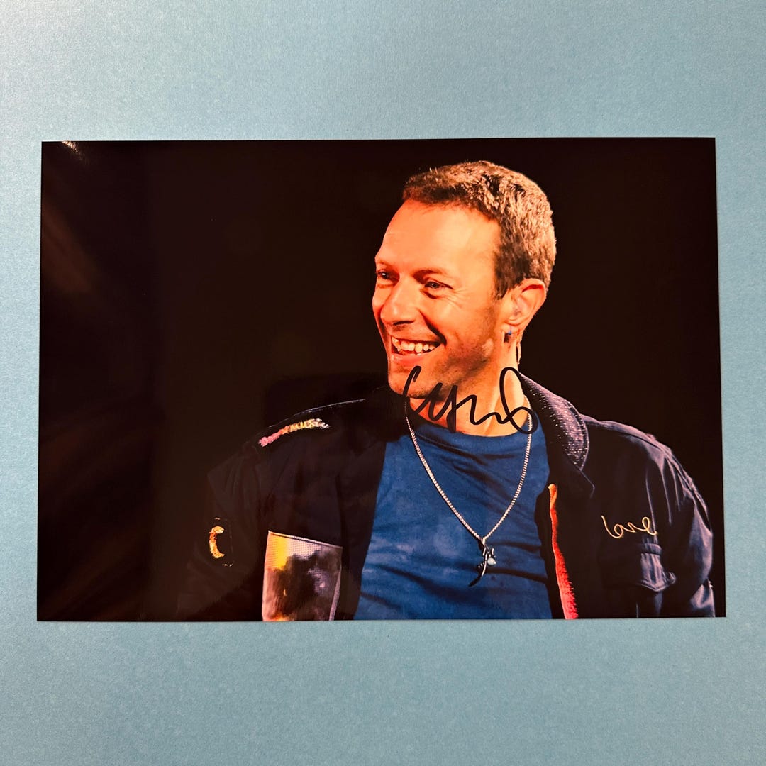 Chris Martin - Coldplay Signed Photo Authentic Autograph With COA - Etsy