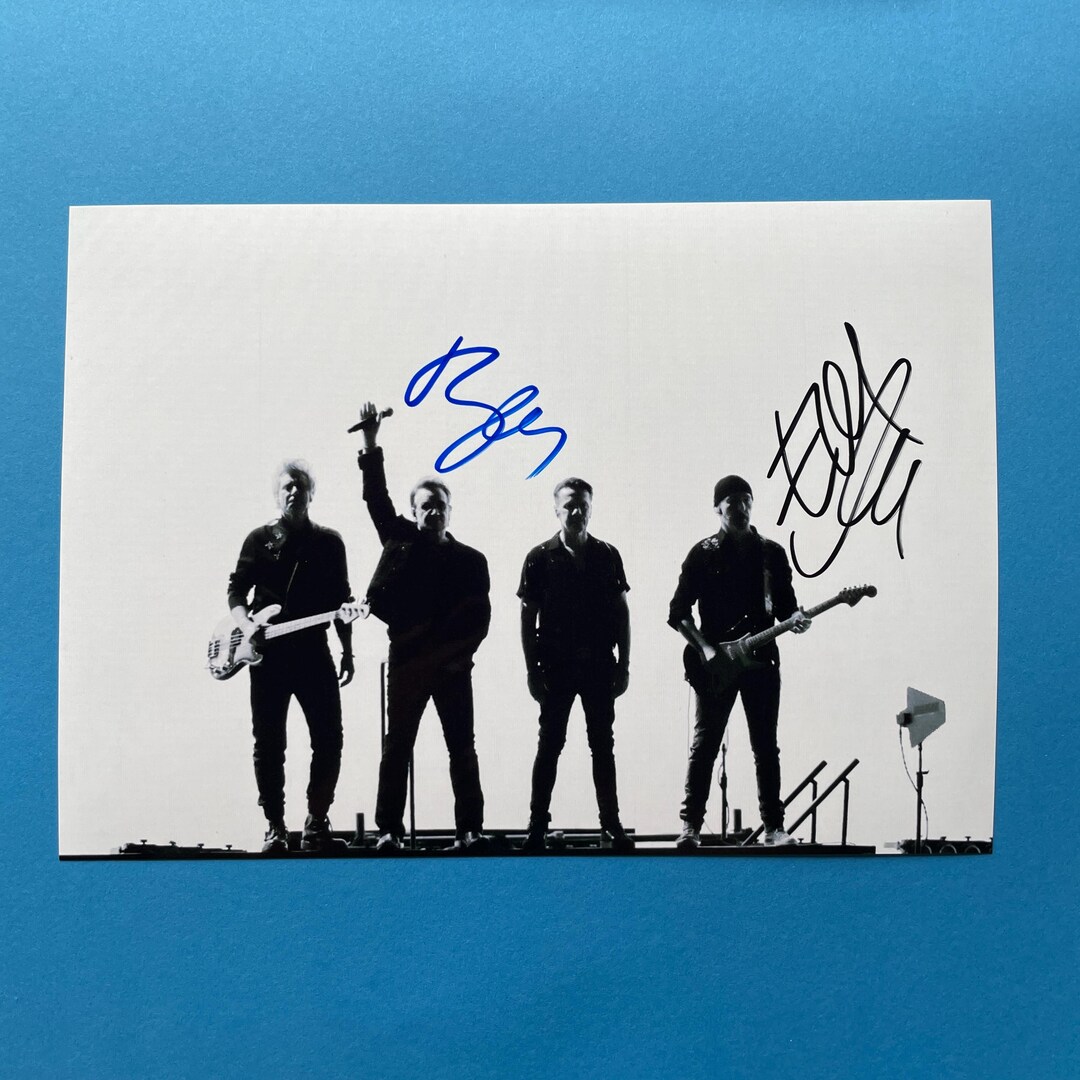 Bono & the Edge U2 Signed Photo Authentic Autograph With COA - Etsy