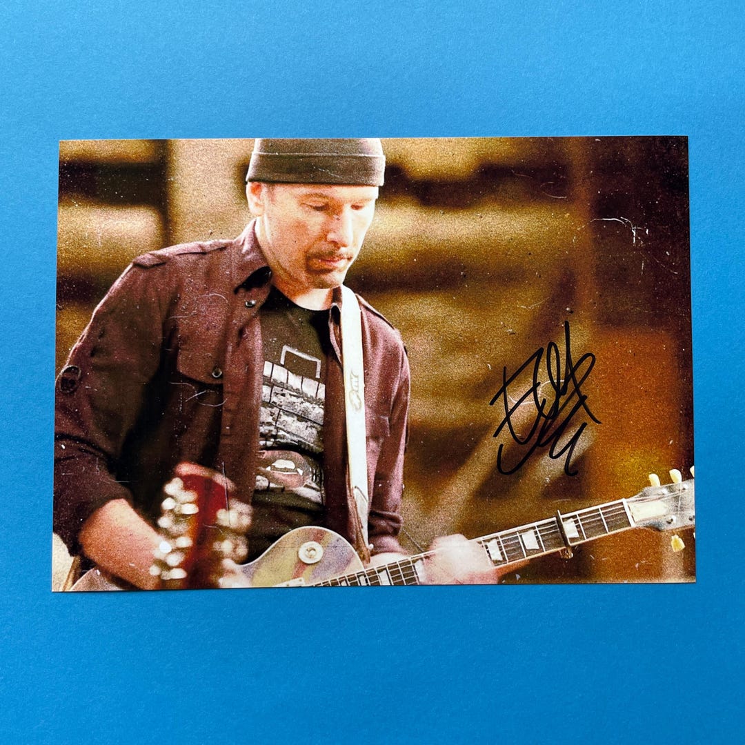 The Edge U2 Signed Photo Authentic Autograph With COA - Etsy