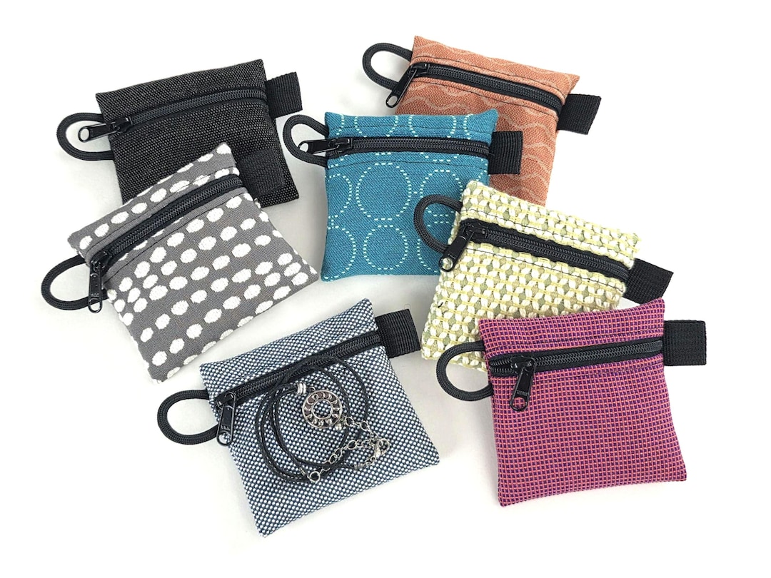 Handmade Mini/micro Coin Purse - Tiny Fabric Zipper Bag, Earbuds Pouch ...