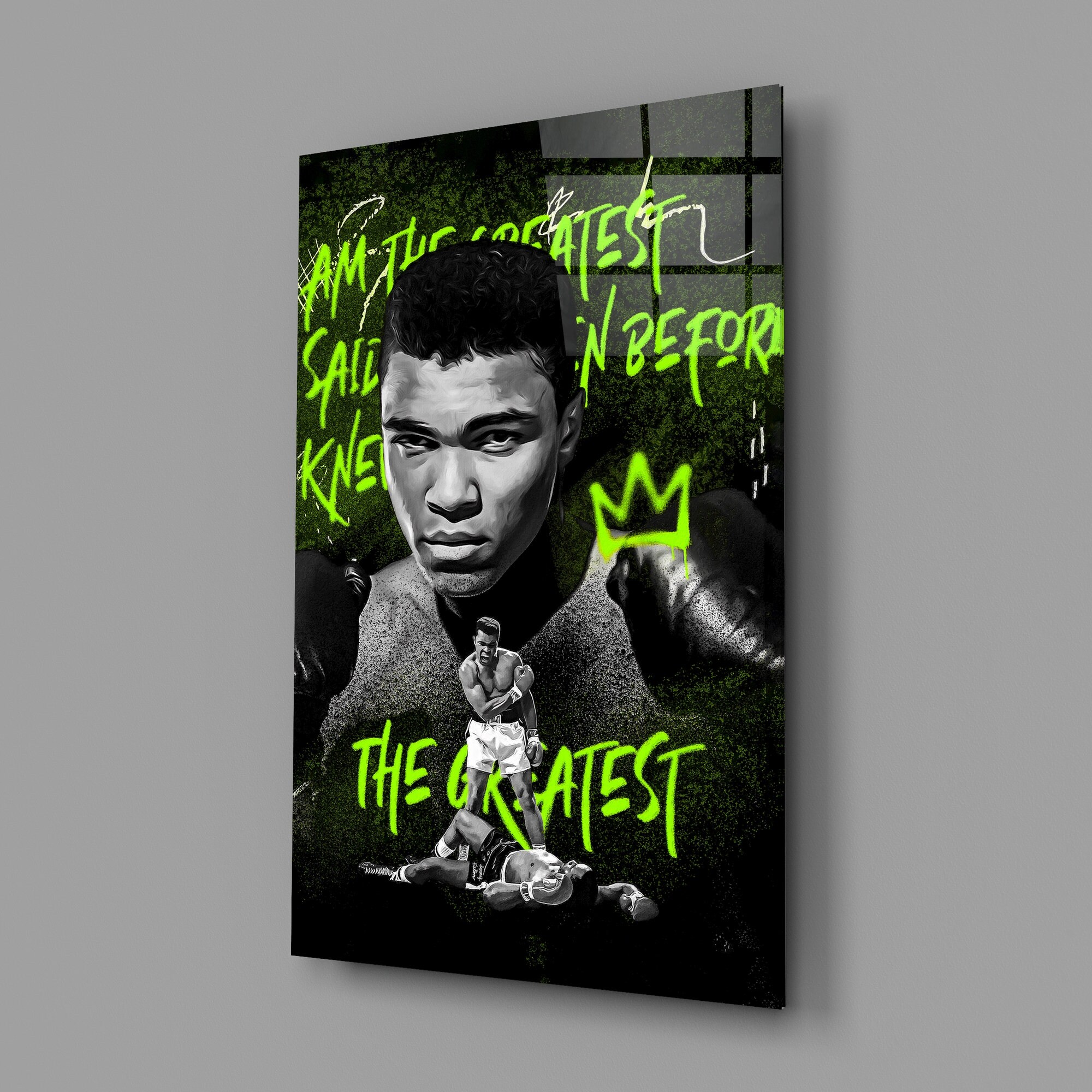 Mohamed Ali Klay - Designer's Collection Glass Wall Art - Etsy