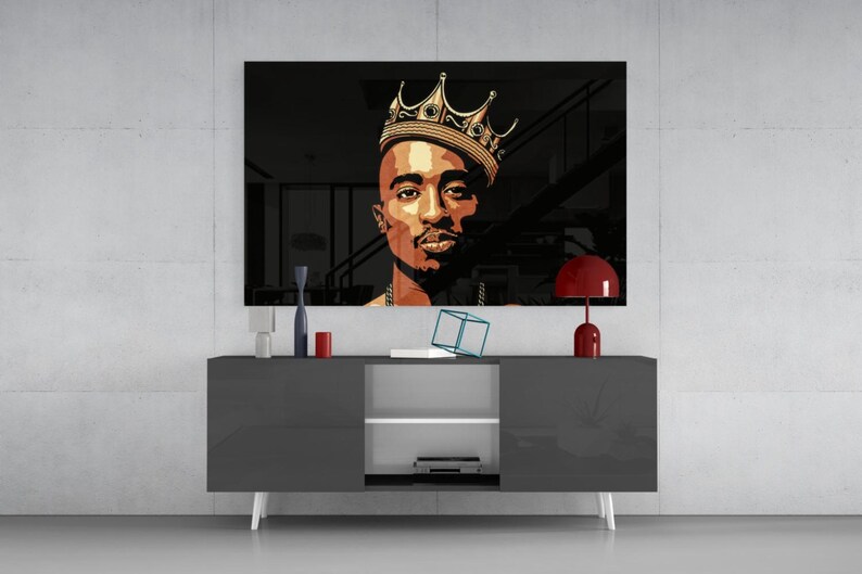 Tupac | Glass Wall Art - Etsy