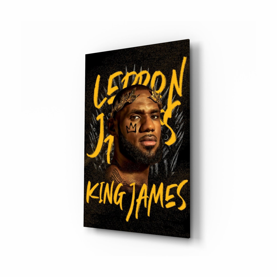 King Lebron James - Designer's Collection Glass Wall Art - Etsy