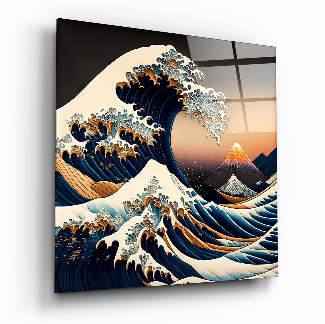 Sea Wave - Glass Wall Art - Etsy