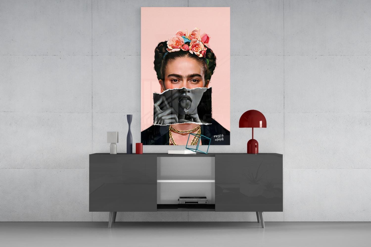 Frida Kahlo - Designer's Collection Glass Wall Art - Etsy