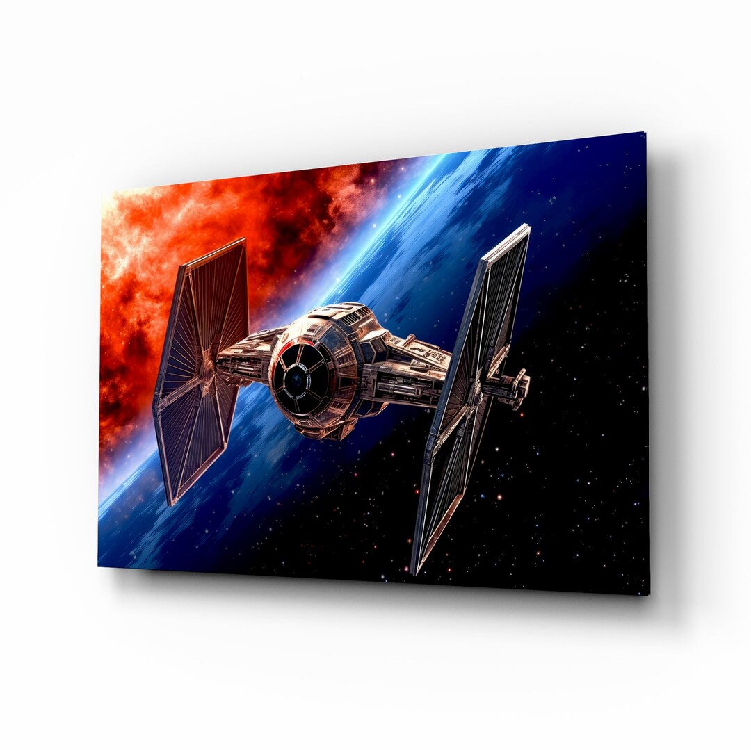 Space Ship - Designer's Collection Glass Wall Art - Etsy
