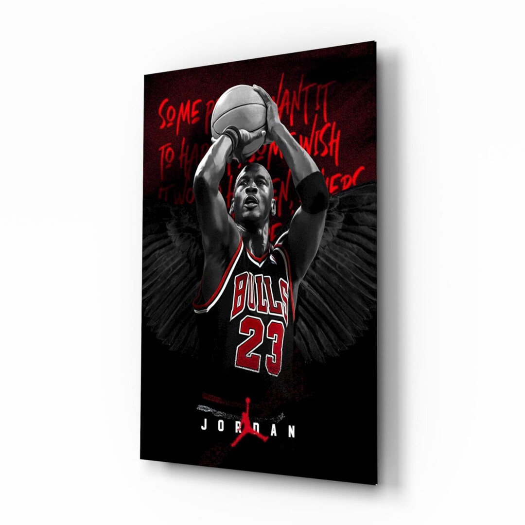 Michael Jordan Designer's Collection Glass Wall Art - Etsy