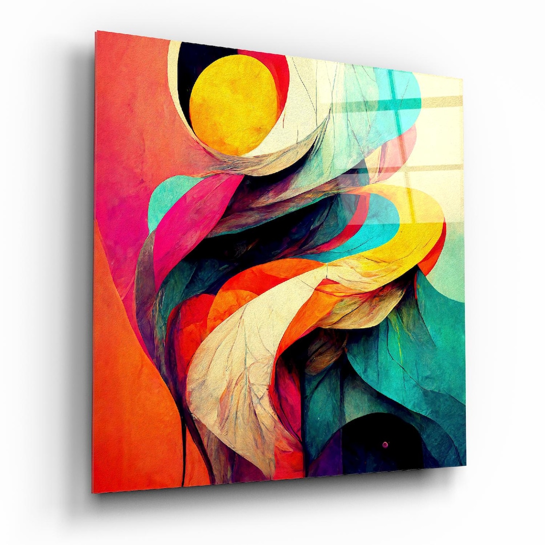 Abstract Art - Glass Wall Art - Etsy