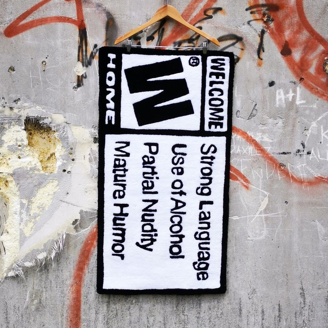 Welcome Home Rug Handmade Tufted Carpet, 100% Acrylic, Size 58x105cm - Etsy