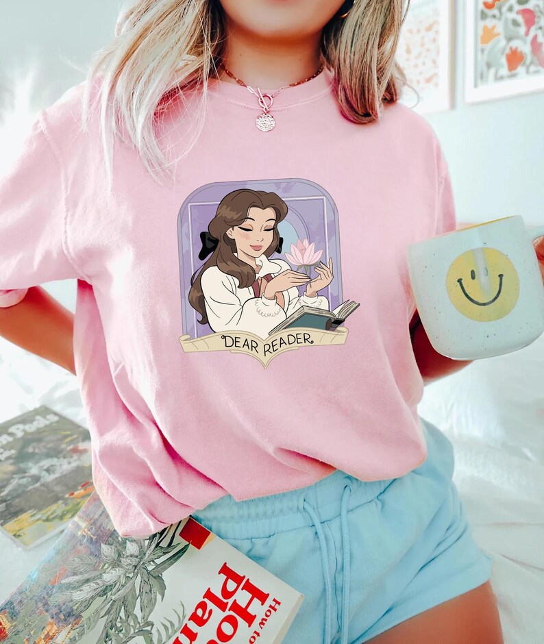 Belle Book Club T-shirt: Princess Reader Tee - Etsy