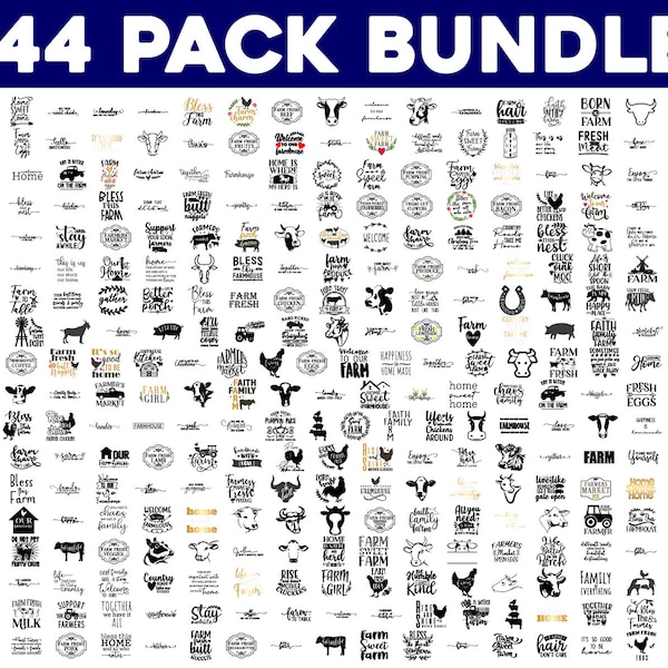 Farm Designs Bundle Svg - Etsy