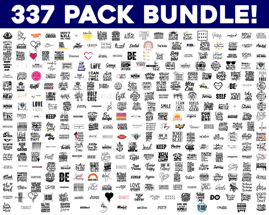 INSPIRATIONAL MEGA BUNDLE, 337 Designs, Inspirational Quotes Svg ...