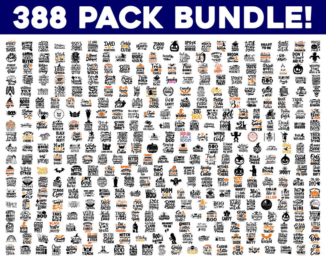 HALLOWEEN MEGA BUNDLE, 388 Designs, Halloween Svg, Fall Svg ...