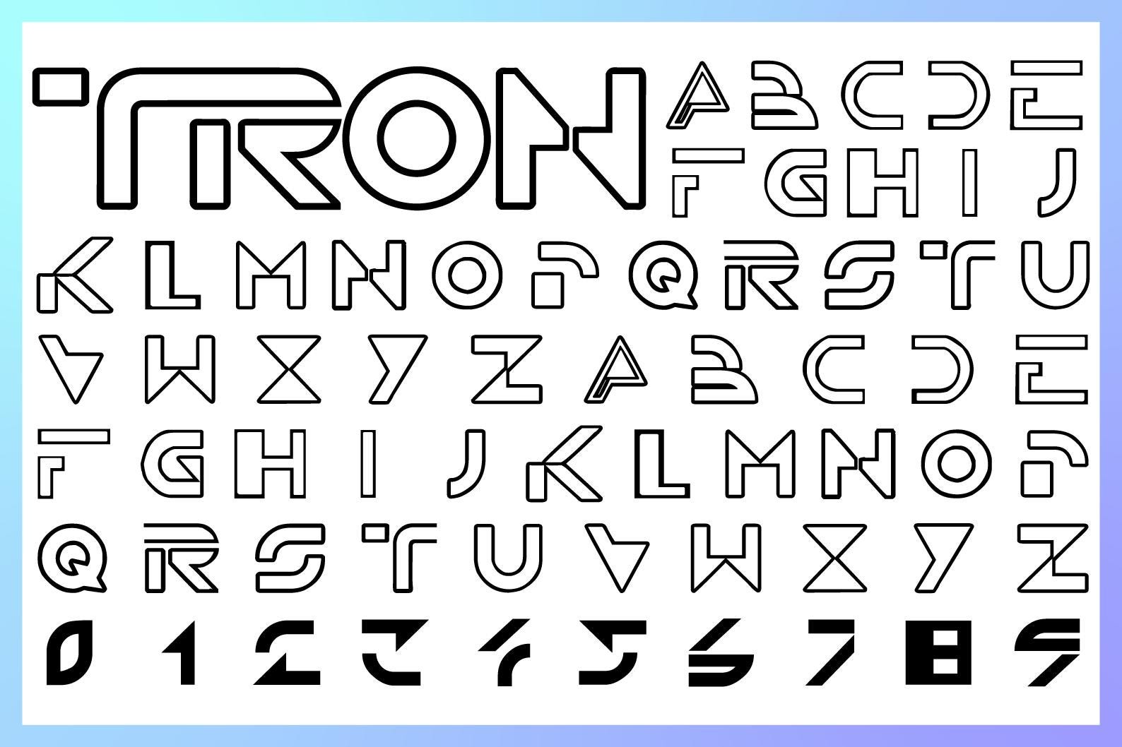 Tron Font, Tron Font Svg, Tron Font Cricut, Tron Svg, Tron Font Canva ...