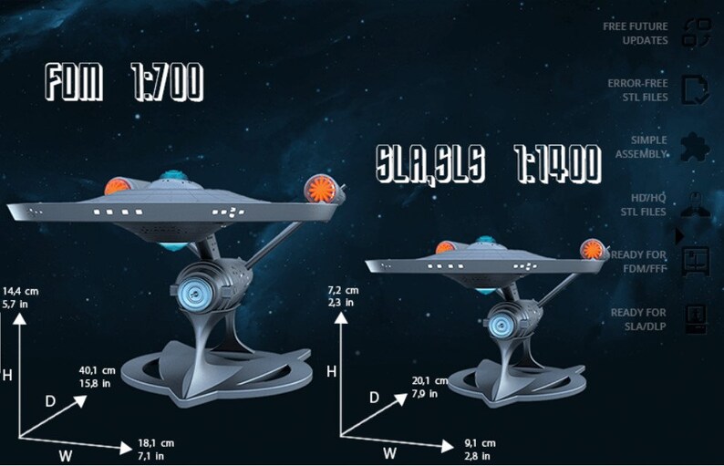USS Enterprise NCC-1701 3d Stl Files - Etsy Canada USS Enterprise NCC-1701 3d Stl Files - Etsy Canada