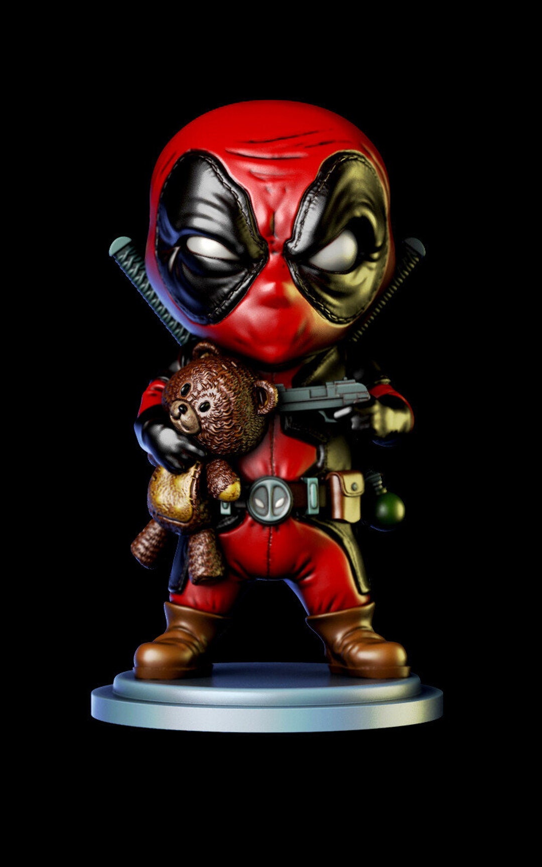 Chibi_deadpool STL File 3D Digital Printing STL File for 3D - Etsy