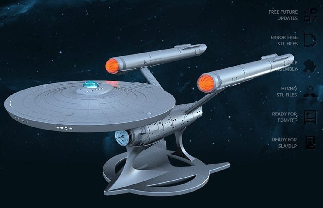 USS Enterprise NCC-1701 3d Stl Files - Etsy Israel