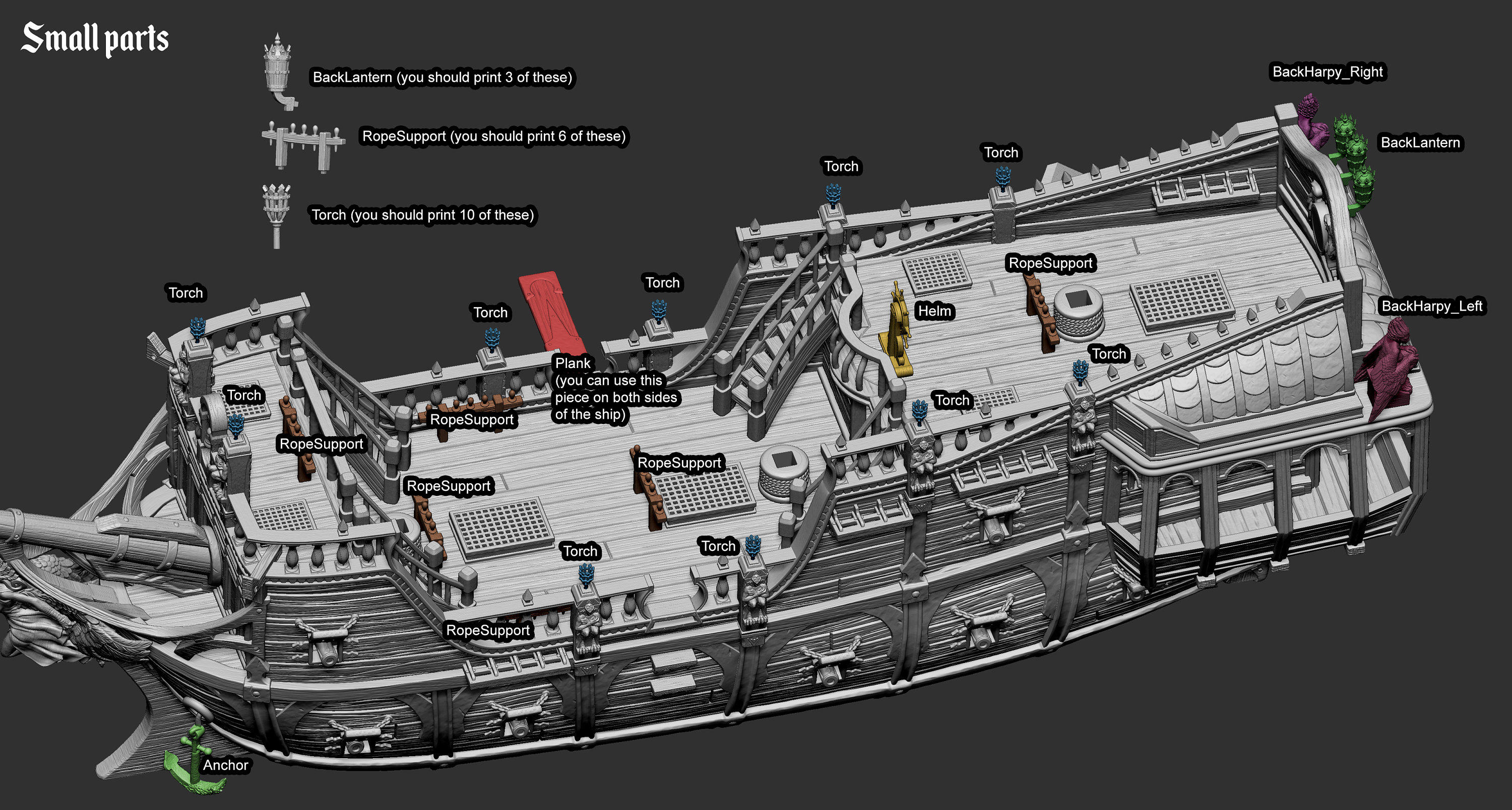 The Lady Harpy Ship STL File 3D Digital Printing STL File for - Etsy UK