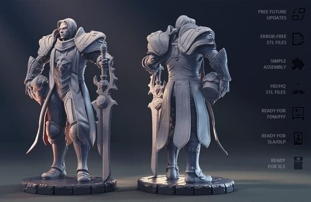 Anduin Wrynn STL File 3D Digital Printing STL File for 3D - Etsy