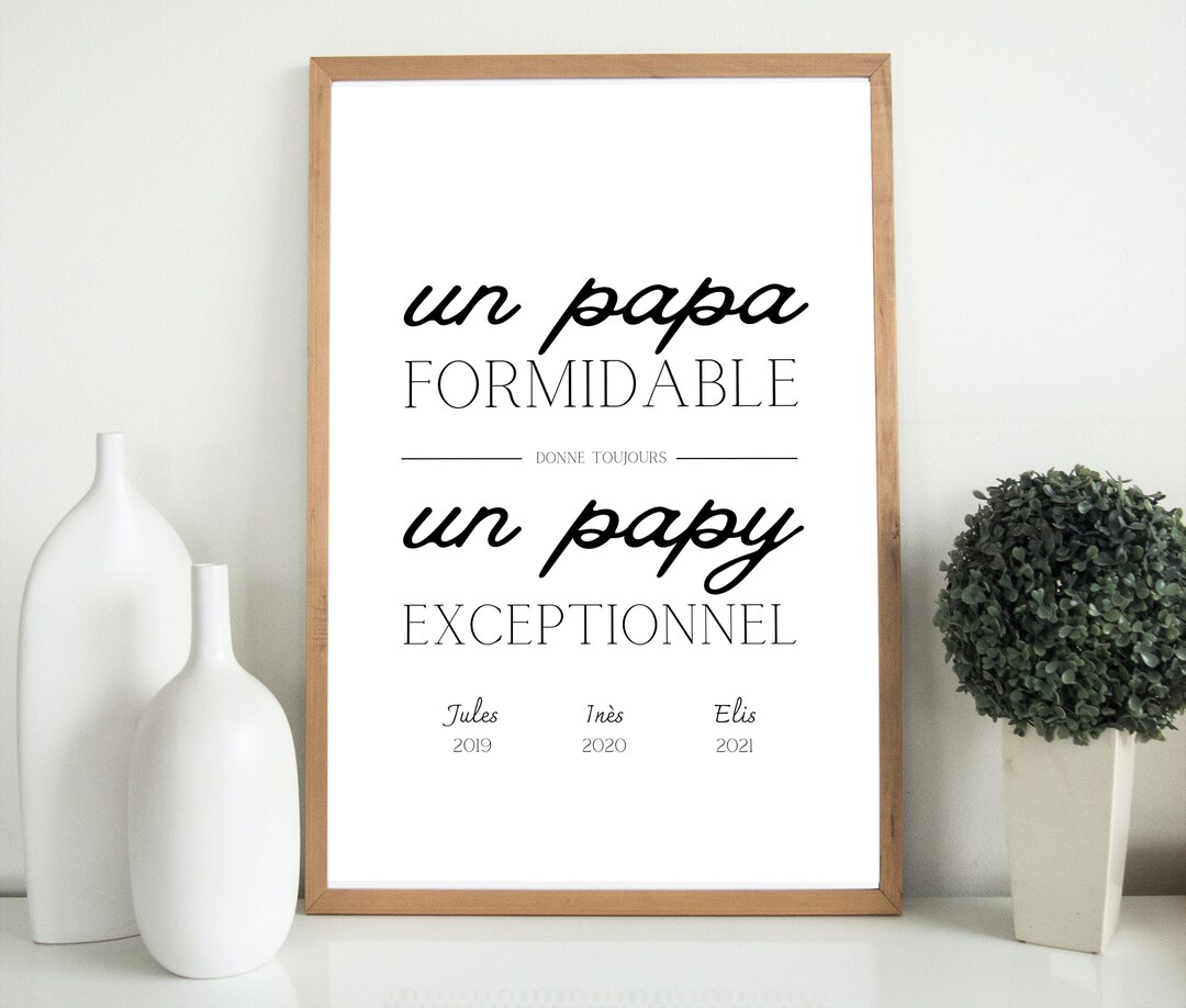 Special Grandfather's Day Poster Grandpa Family Personalized and ...