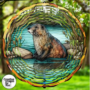 Beaver Stained Glass Clipart, Round Image, Instant Digital Download ...