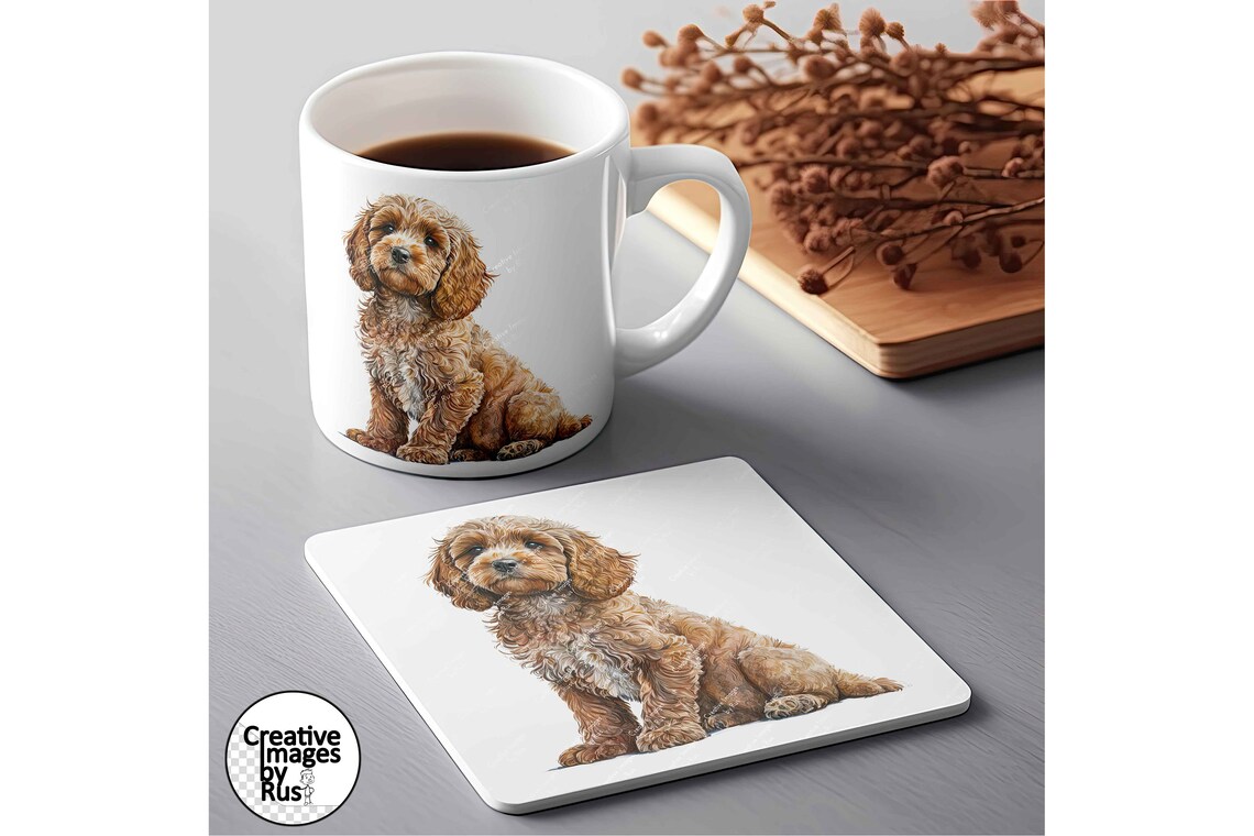 Cockapoo Red Dog Lovely Watercolour Image, Digital Download, High ...