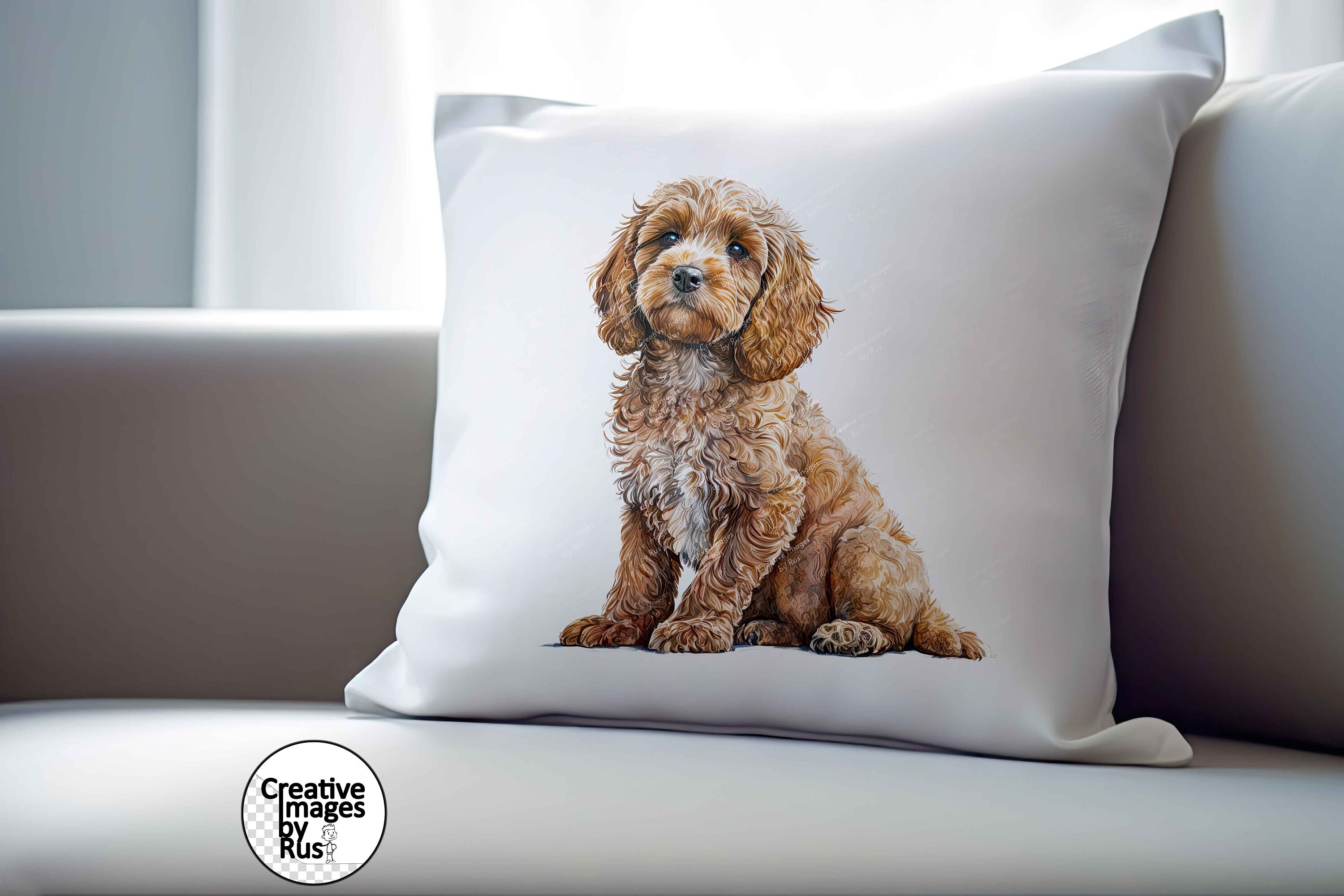 Cockapoo Red Dog Lovely Watercolour Image, Digital Download, High ...