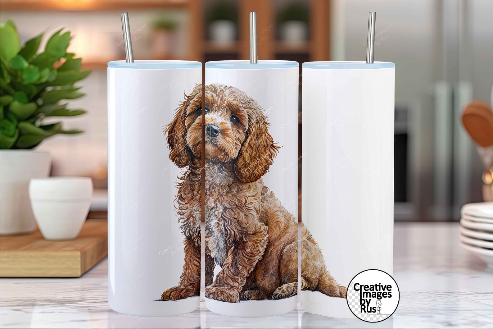 Cockapoo Red Dog Lovely Watercolour Image, Digital Download, High ...