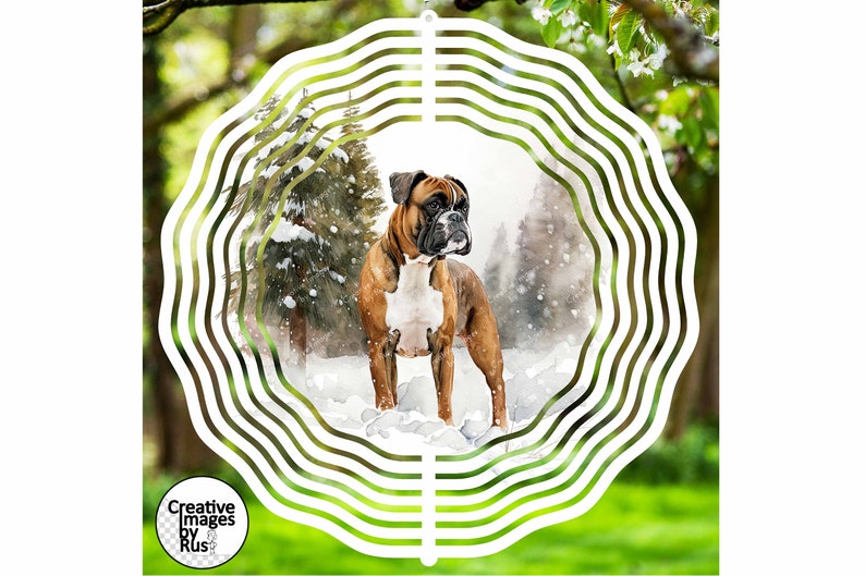 Boxer Dog Clipart, Watercolour Winter Image, Instant Digital Download ...