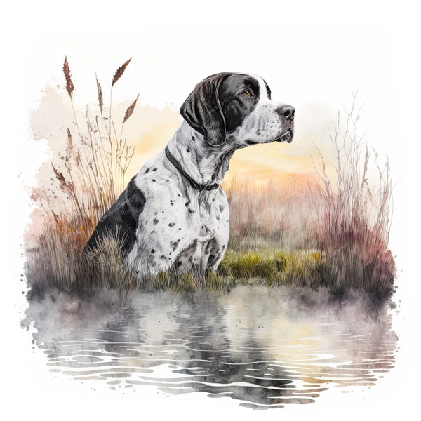 English Pointer Art - Etsy