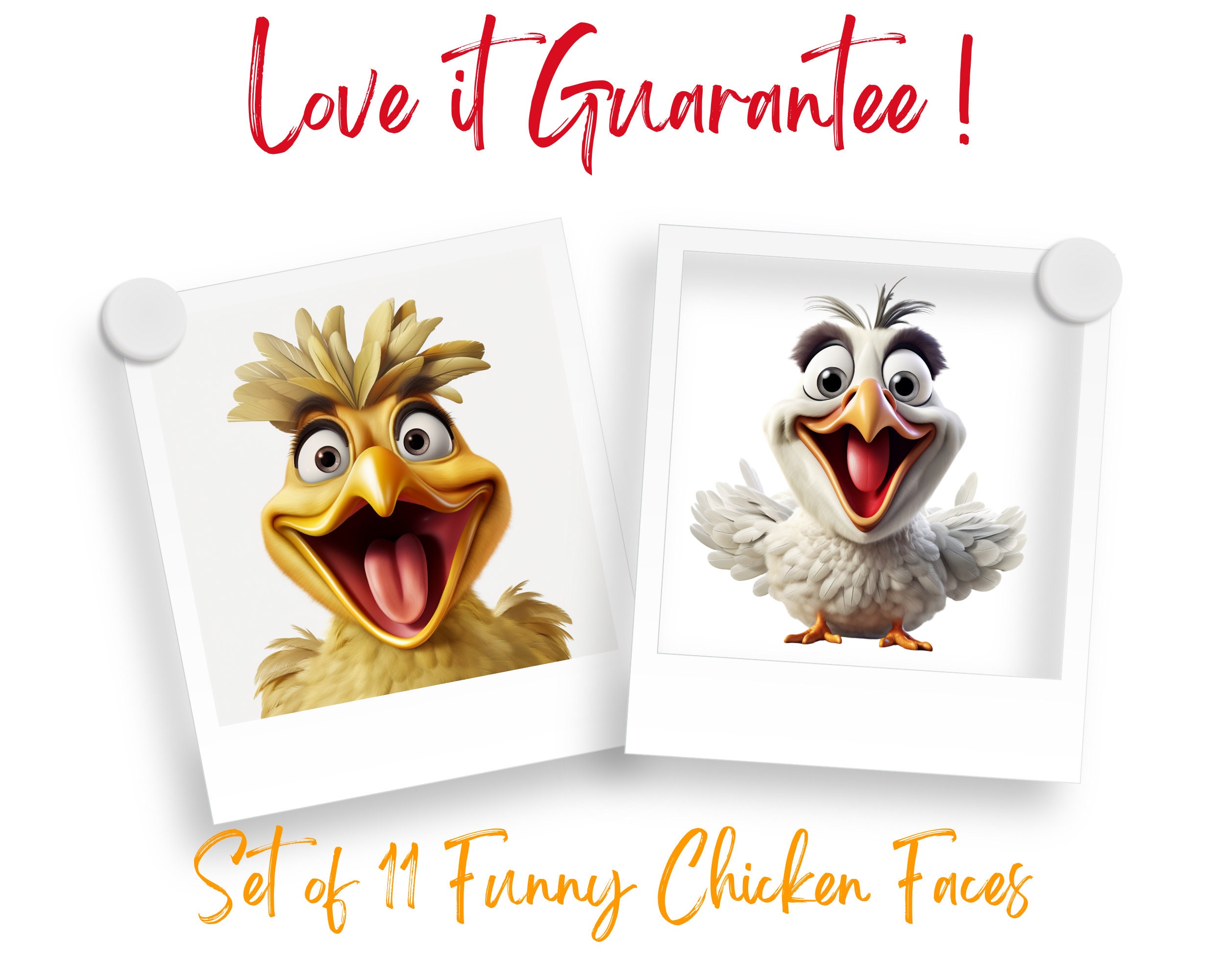 Funny Chicken PNG Bundle of 11 - Cluckin Hilarious - Funny Chicken ...