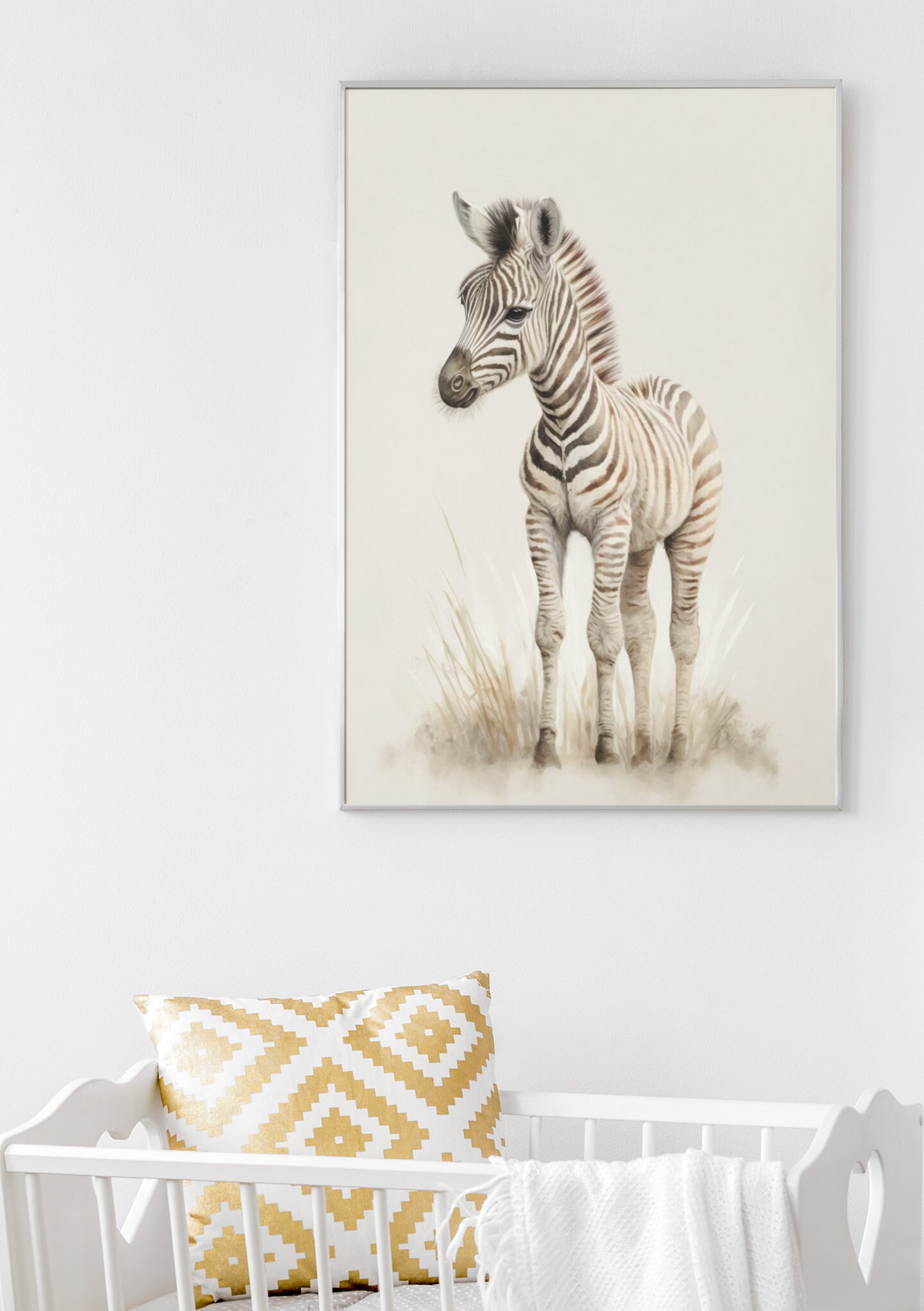Zoo Nursery Prints, Baby Zebra, Watercolor, Nursery Wall Art, Zebra ...