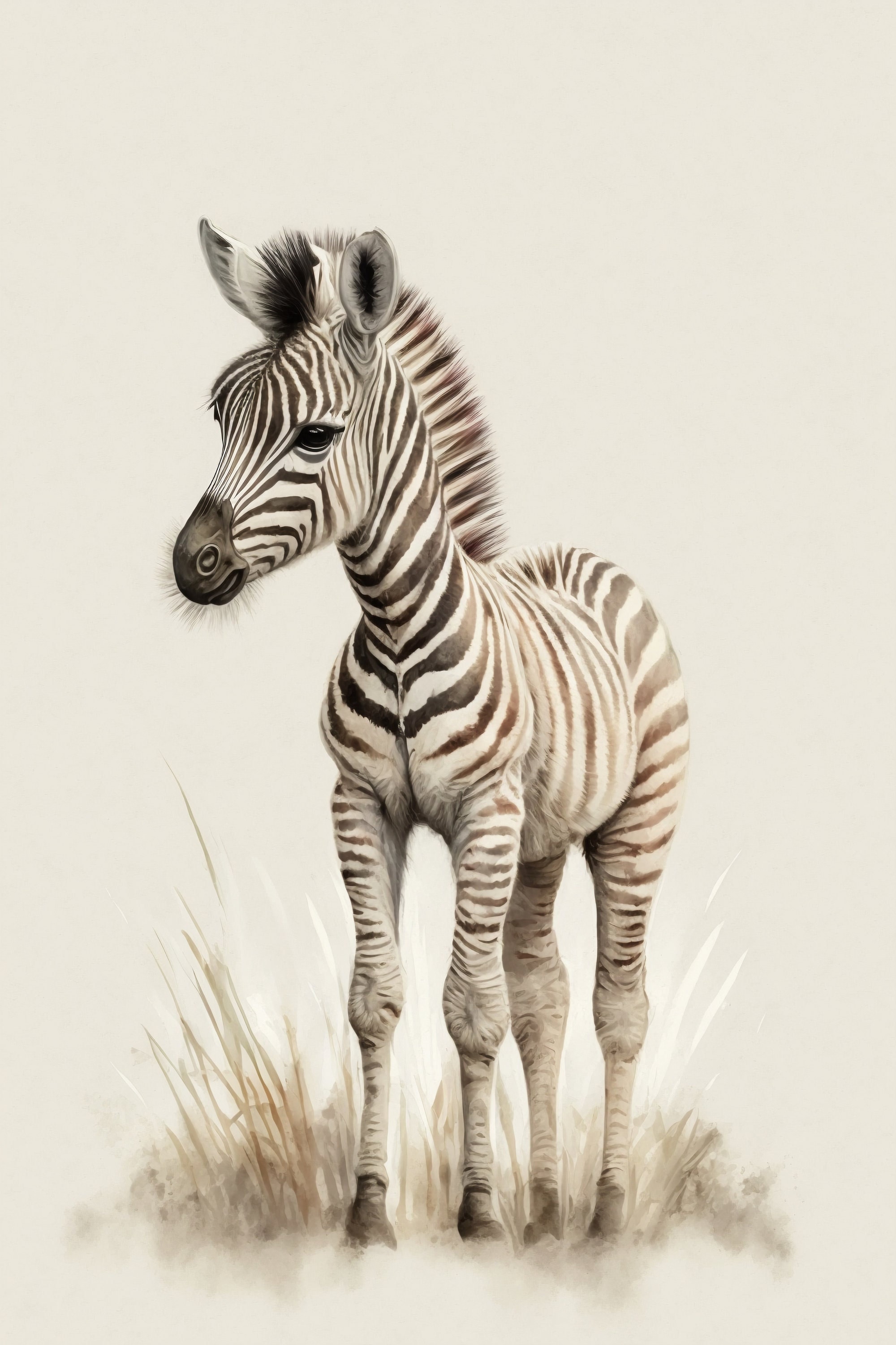 Zoo Nursery Prints, Baby Zebra, Watercolor, Nursery Wall Art, Zebra ...