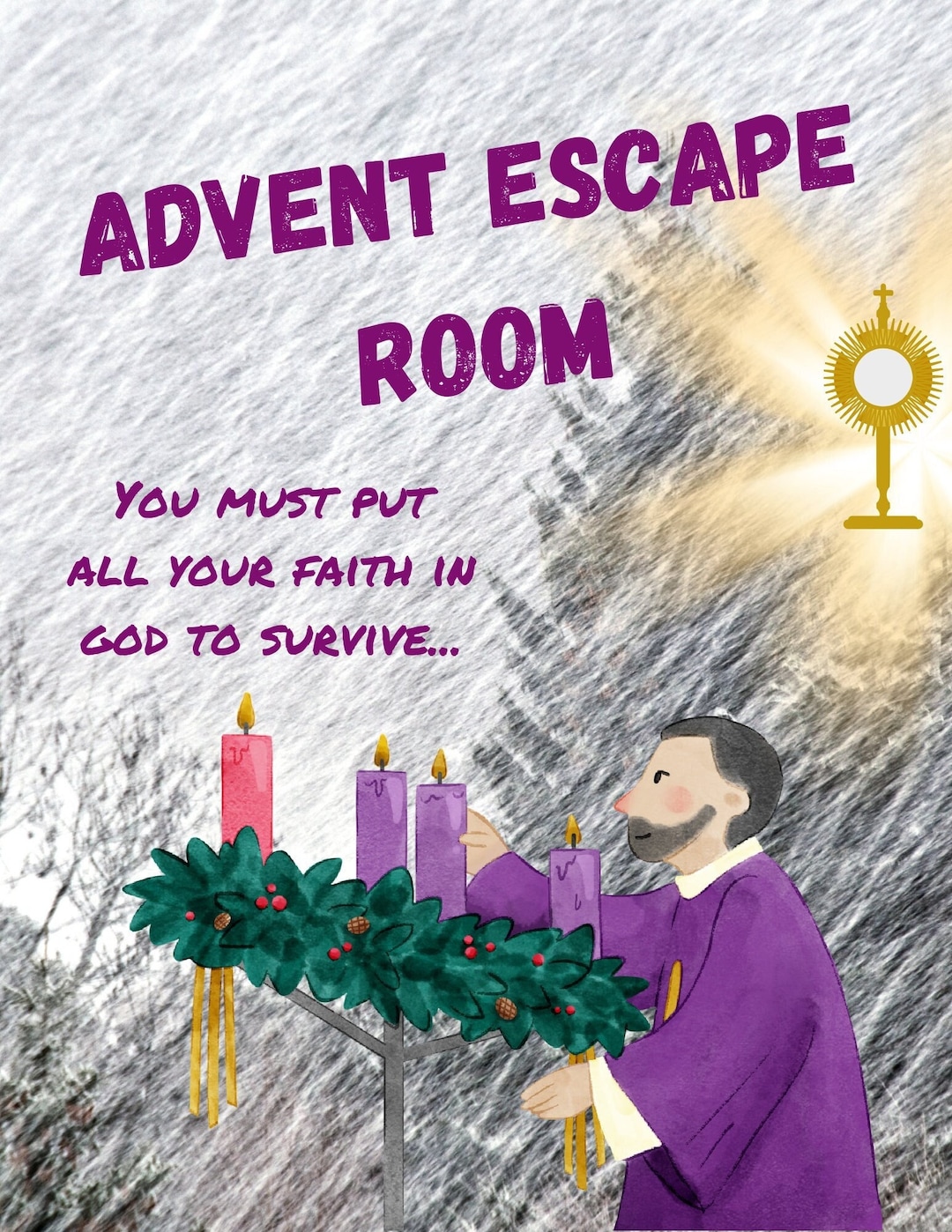 Advent Escape Room, Catholic Saints, Puzzles for Kids, Digital Download ...
