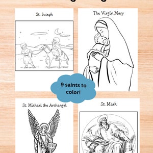 Catholic Saints Kids Activity & Coloring Book, Instant Download - Etsy