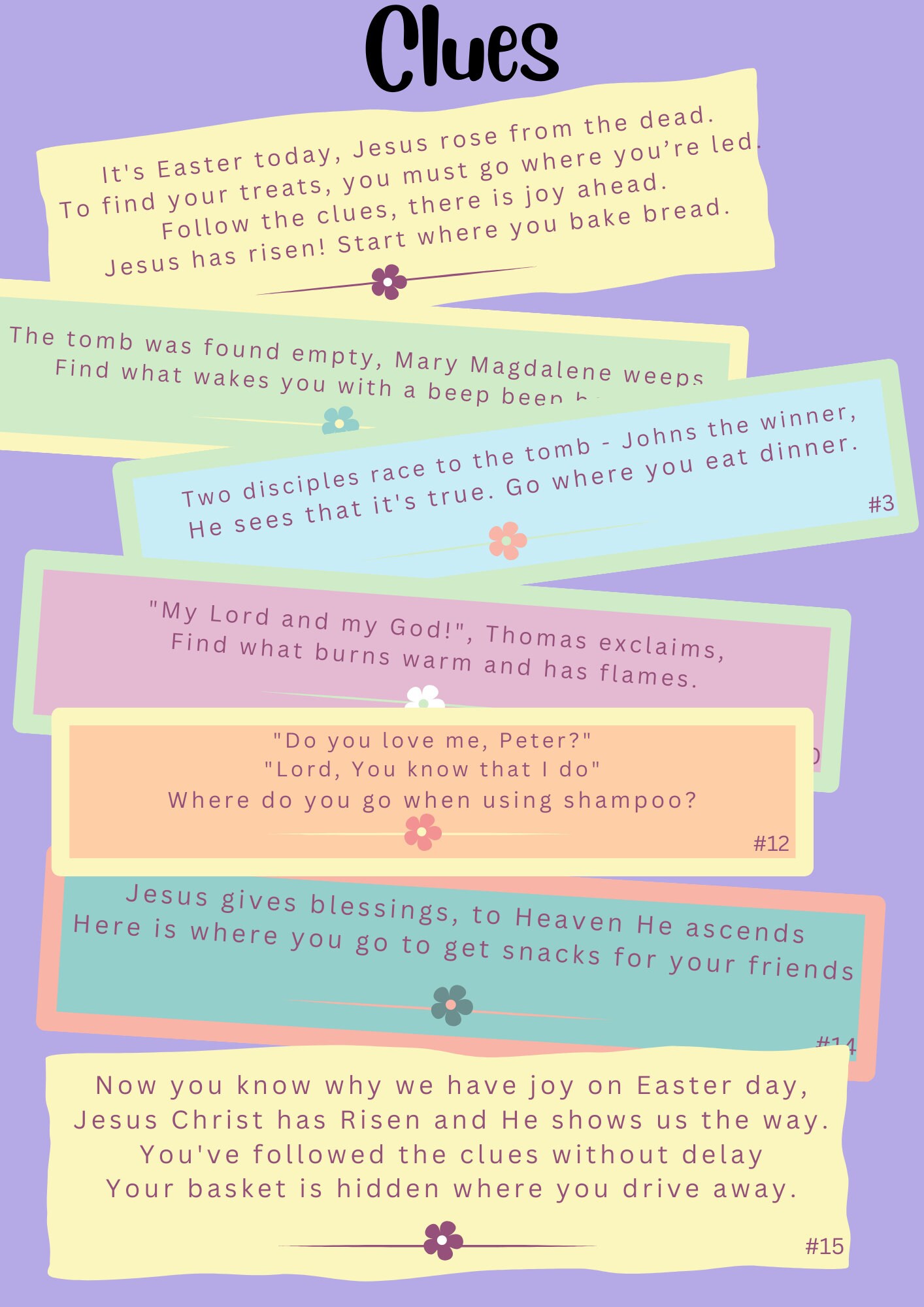 Resurrection Easter Egg Hunt, Printable Clues, Christian Game, Instant ...